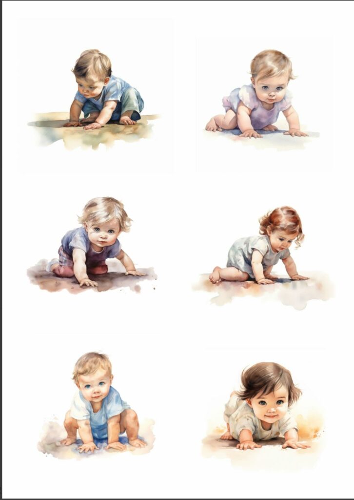 Reprint - Baby Cutouts A4 - Tara's Hobbykrok
